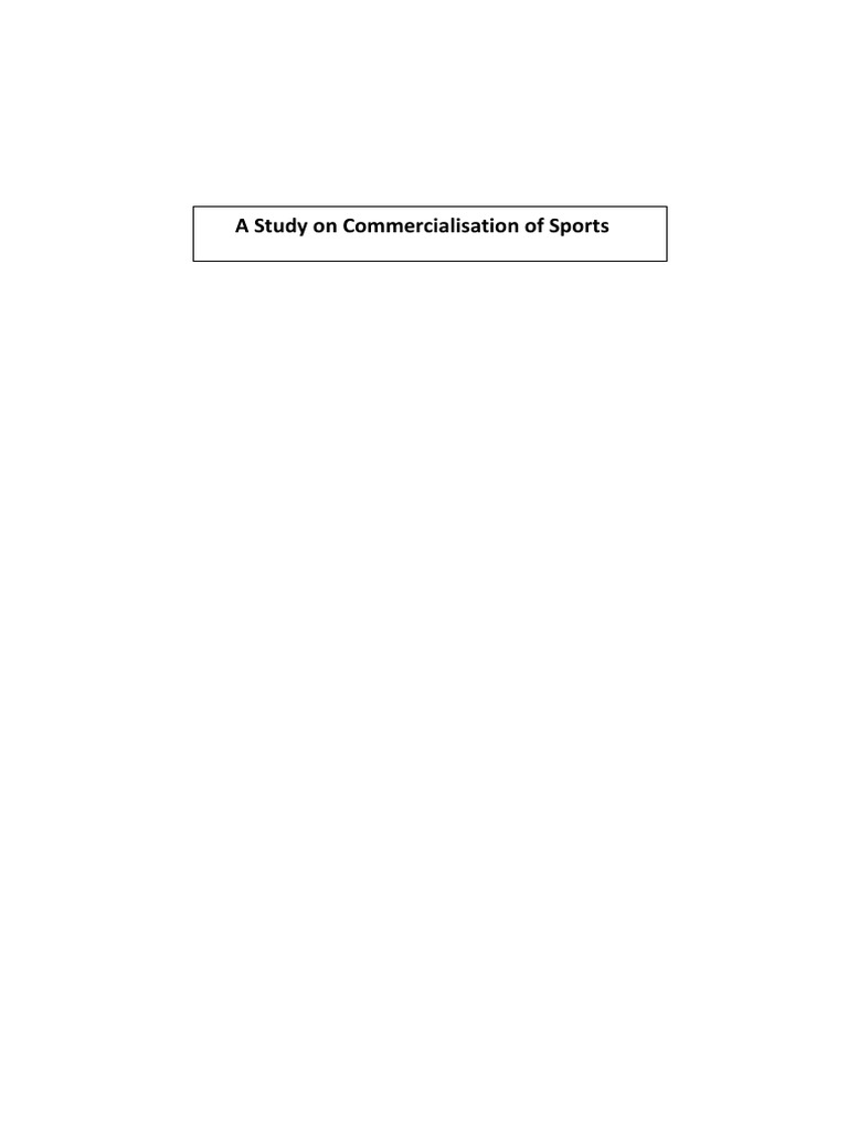 Project Report | PDF | Sponsor (Commercial) | Sports