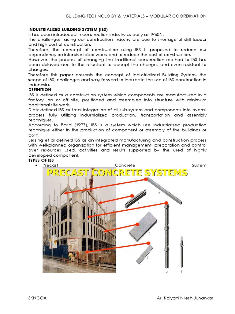 Modular Coordination Notes | PDF | Precast Concrete | Wall