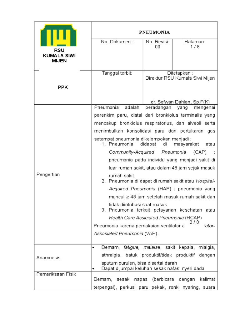 PPK Pneumonia | PDF