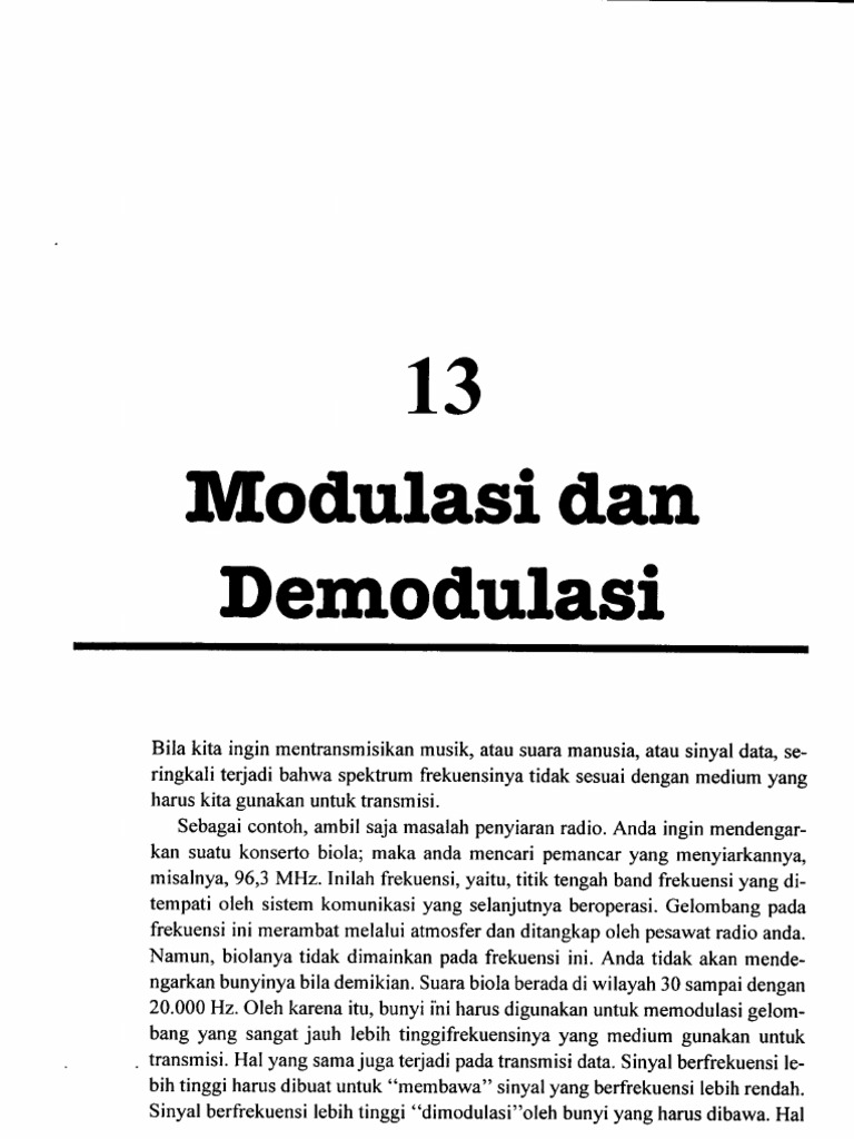 Bab13 Modulasi Dan Demodulasi | PDF | Sains & Matematika | Komputer