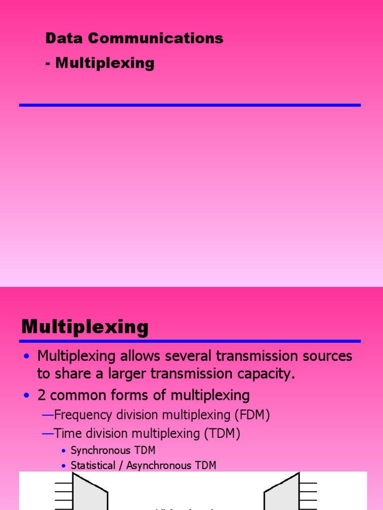 Data Communications - Multiplexing | PDF | Digital Subscriber Line | Multiplexing