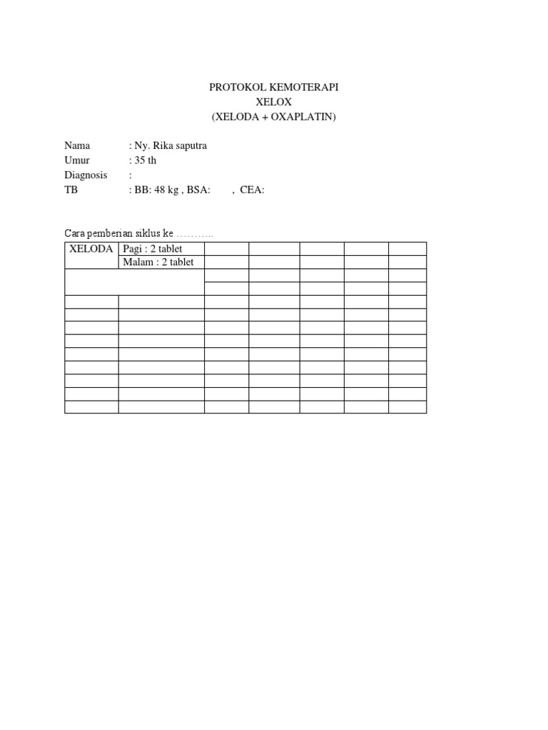 Protokol Kemoterapi | PDF