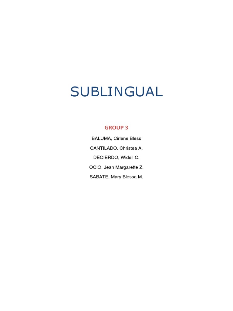 Anatomy and Function of Sublingual Glands | PDF | Esophagus | Tongue