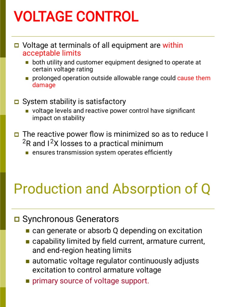 Method of Voltage Control | PDF | Capacitor | Electric Power Transmission