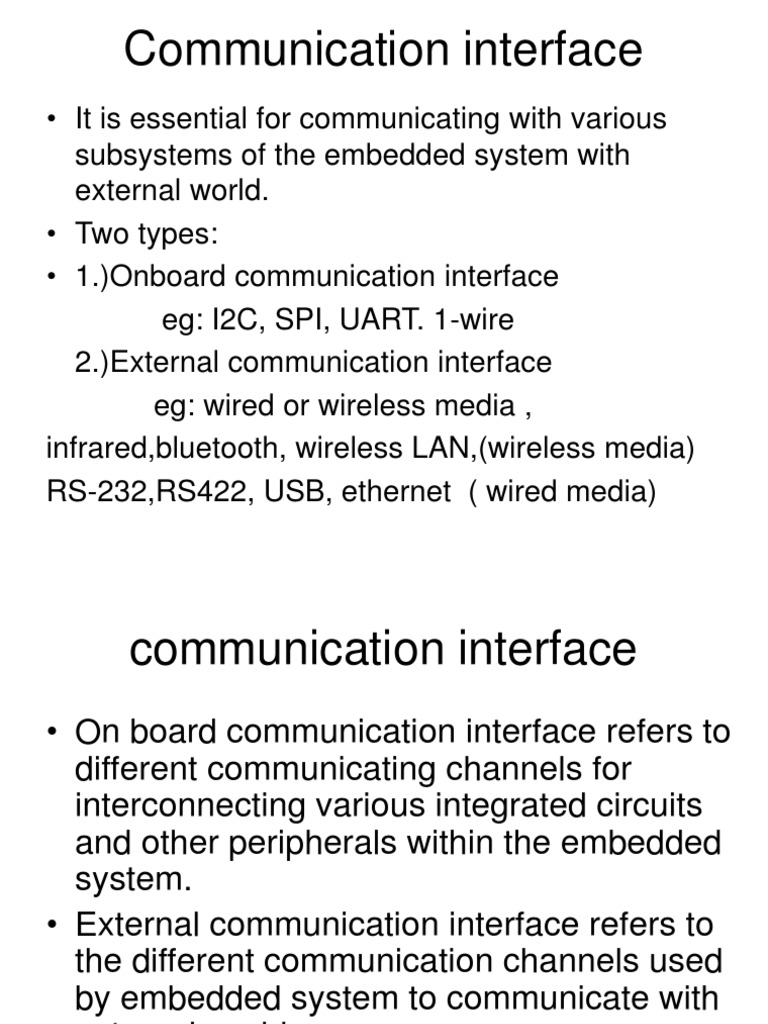 Communication Interface | PDF | Usb | Media Technology