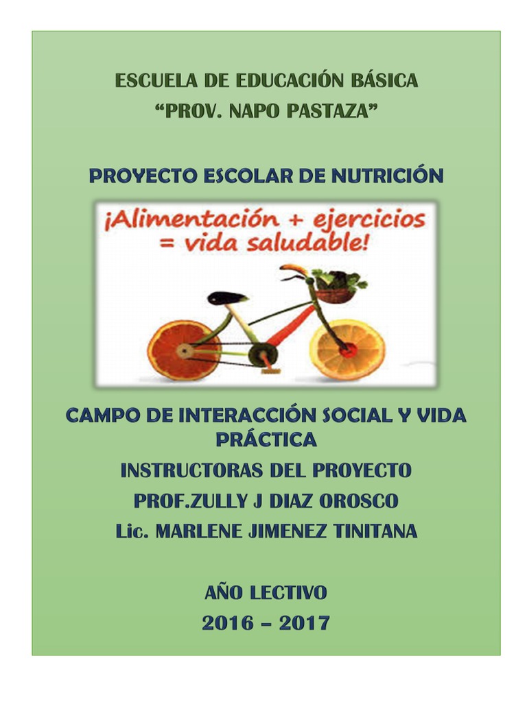 Proyectos de Nutrición Saludable Infantil | PDF | Dieta | Alimentos