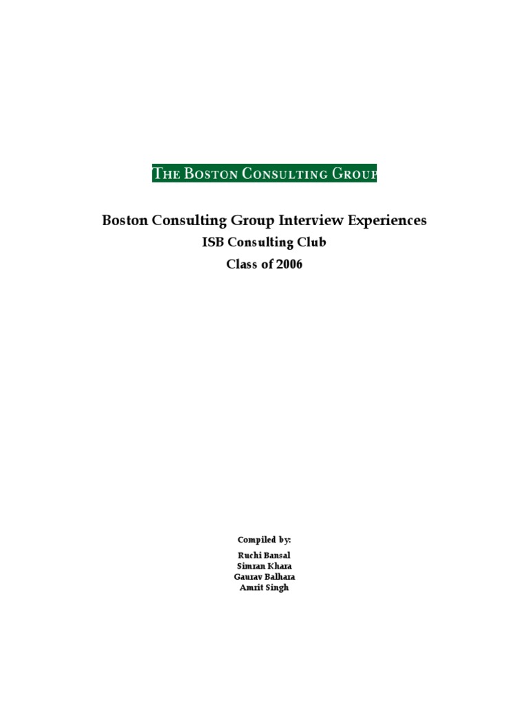 ISB Consulting Casebook BCG | PDF | Cost | Market Segmentation