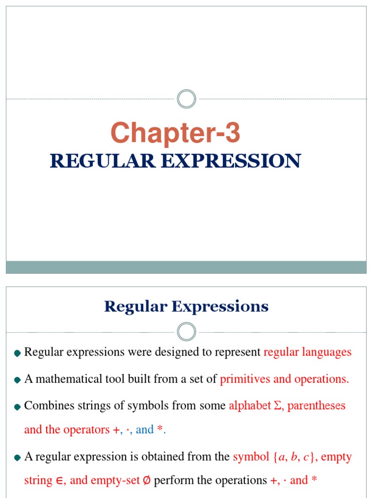 An In-Depth Exploration of Regular Expressions and Finite Automata | PDF | Regular Expression ...