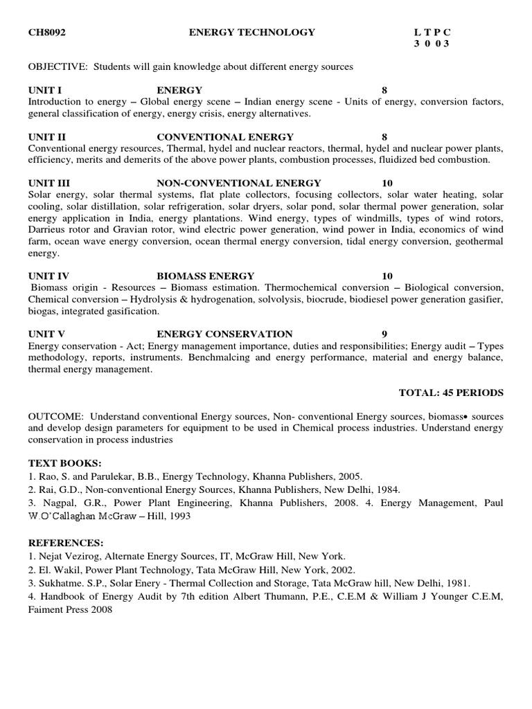 Energy Technology | PDF | Energy Development | Solar Energy