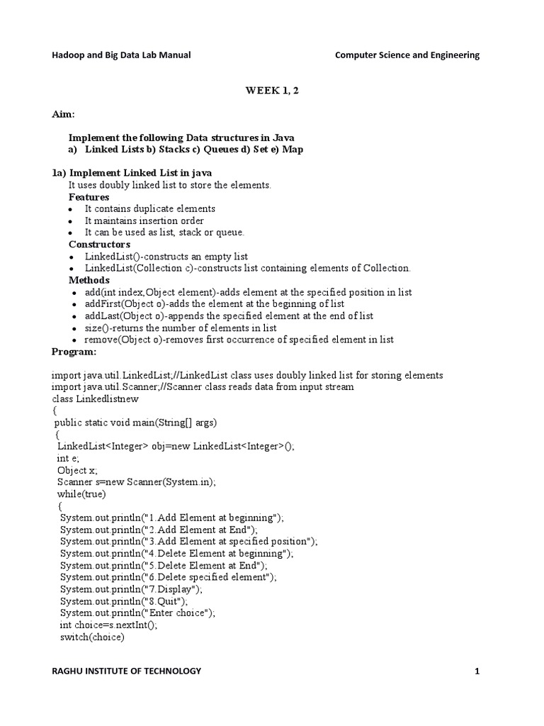 Hadoop Lab Manual | PDF | Queue (Abstract Data Type) | Apache Hadoop