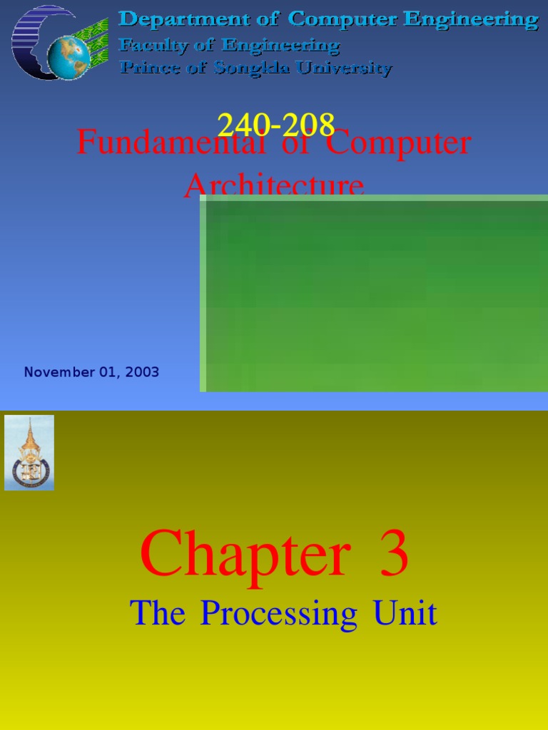 Fundamental of Computer Architecture: November 01, 2003 | PDF | Central Processing Unit | Random ...