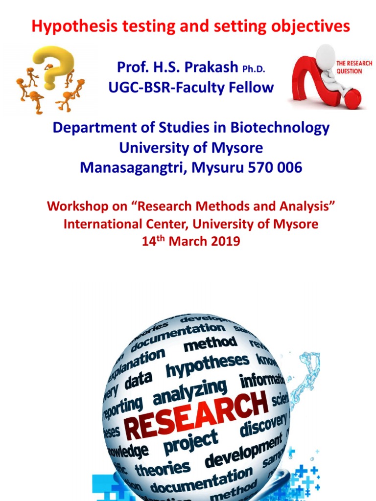 Hypothesis Testing and Research Methods: An Overview of Formulating ...