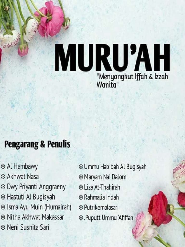 Muru'Ah Wanita Muslimah | PDF