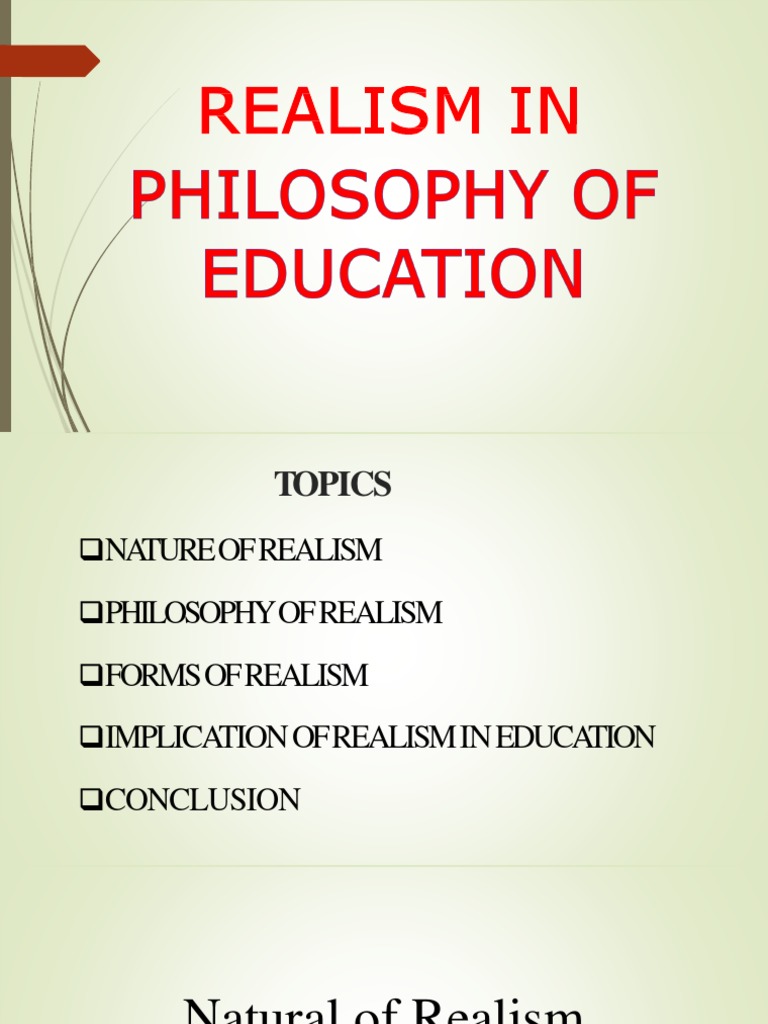 Realism | PDF | Philosophical Realism | Reality