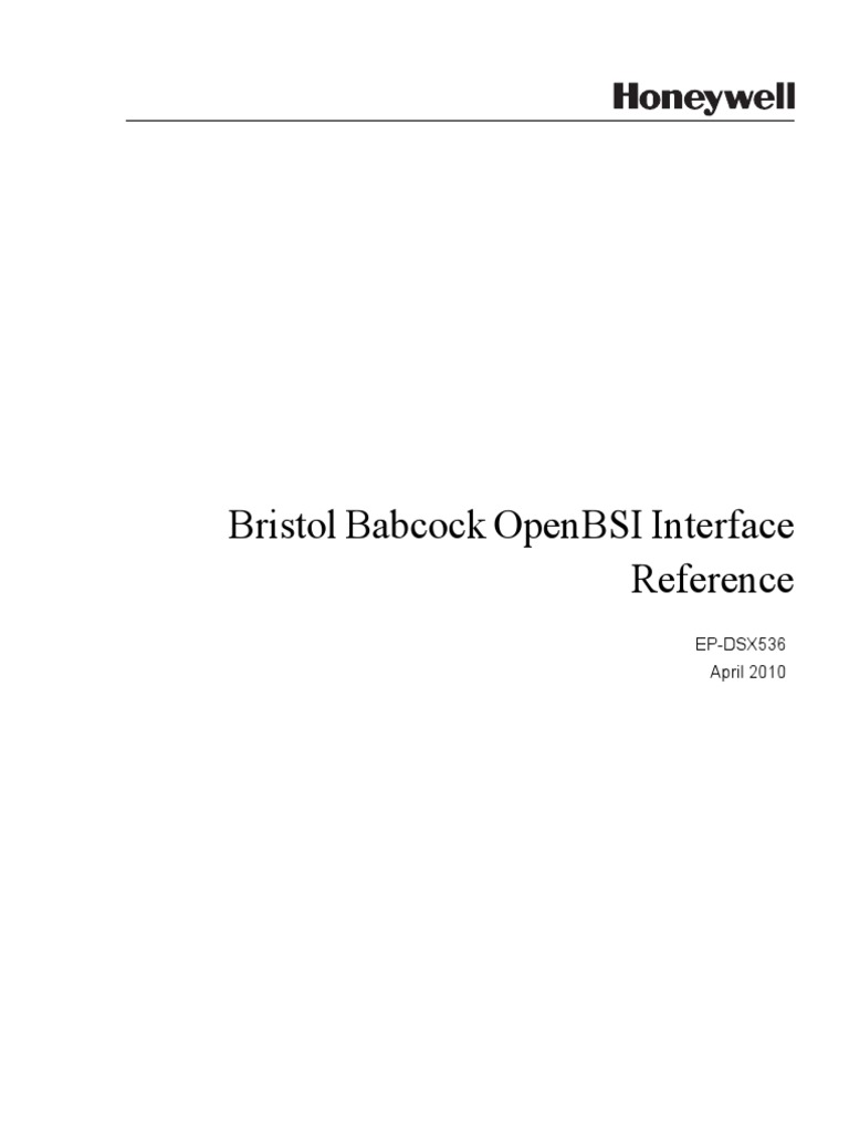 Bristol Babcock OpenBSI Interface Reference EP-DSX536 | PDF | Array ...