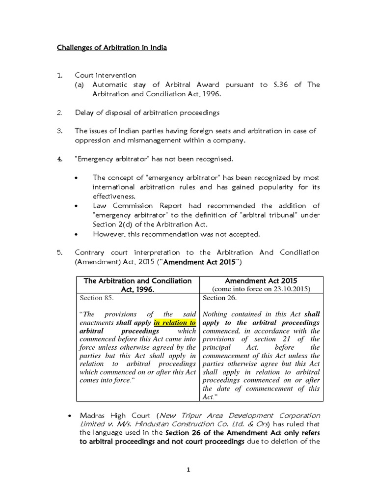 Arbitration Challenges in India | PDF | Arbitration | Supreme Courts