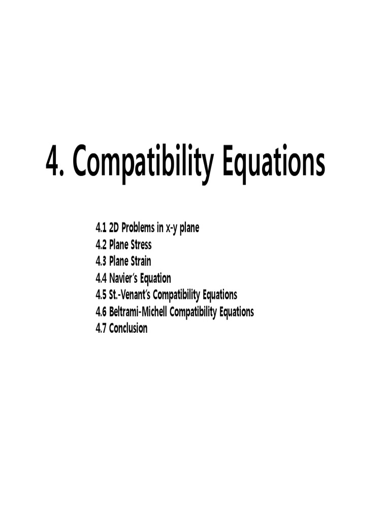 Compatibility Equations | PDF | Linear Elasticity | Classical Mechanics