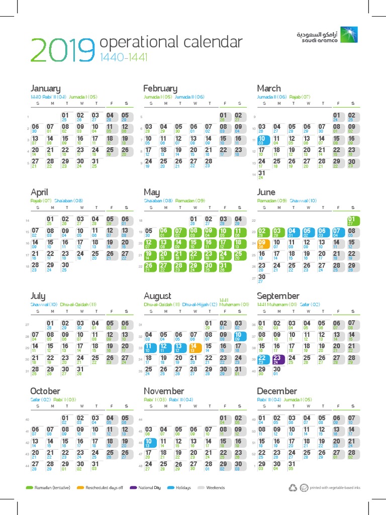 Islamic Calendar 1440-1441 Overview | PDF | Moon | Ramadan