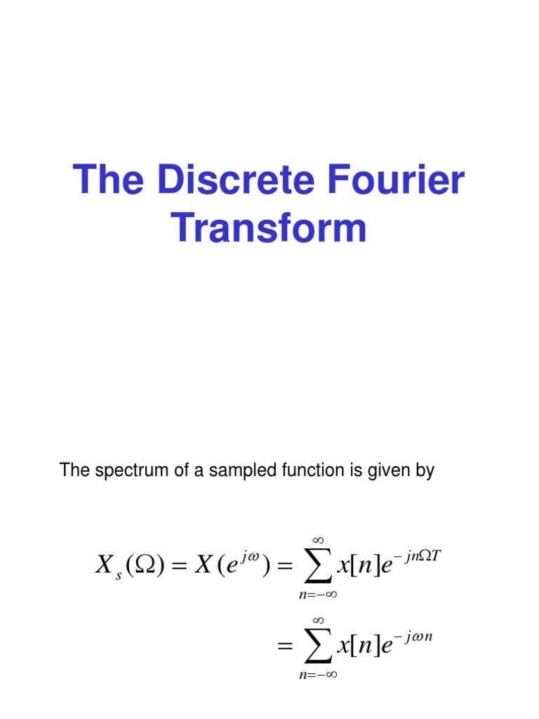 Understanding the Discrete Fourier Transform | PDF | Fast Fourier ...