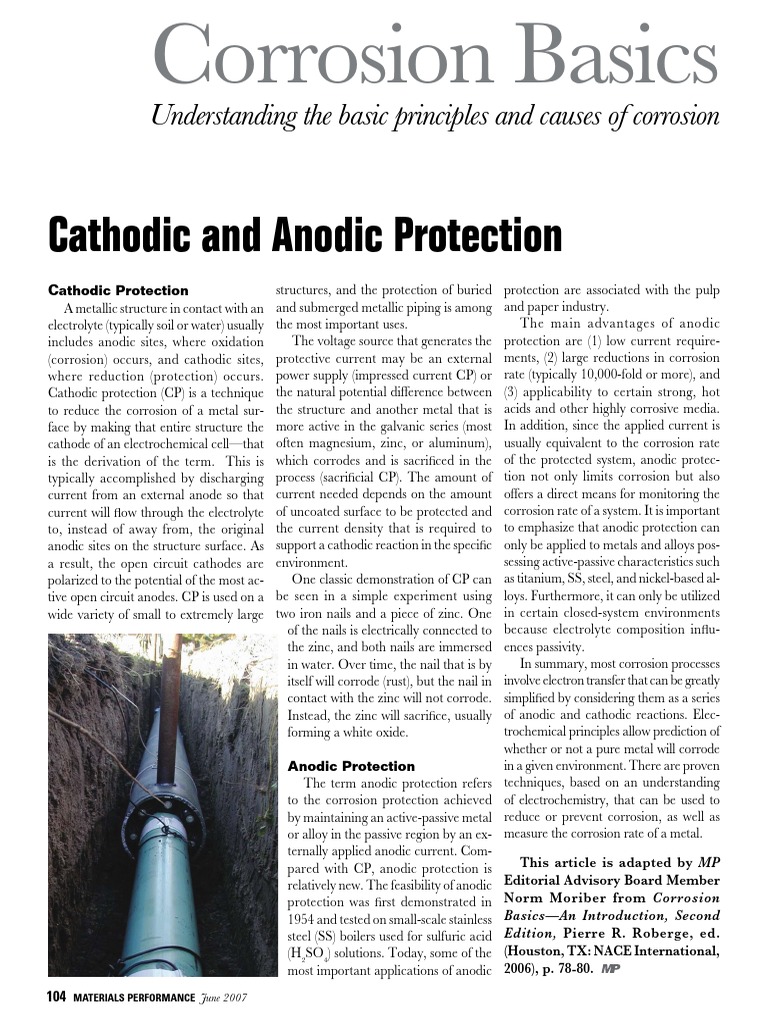 Corrosion Protection Techniques Explained | PDF | Corrosion | Anode