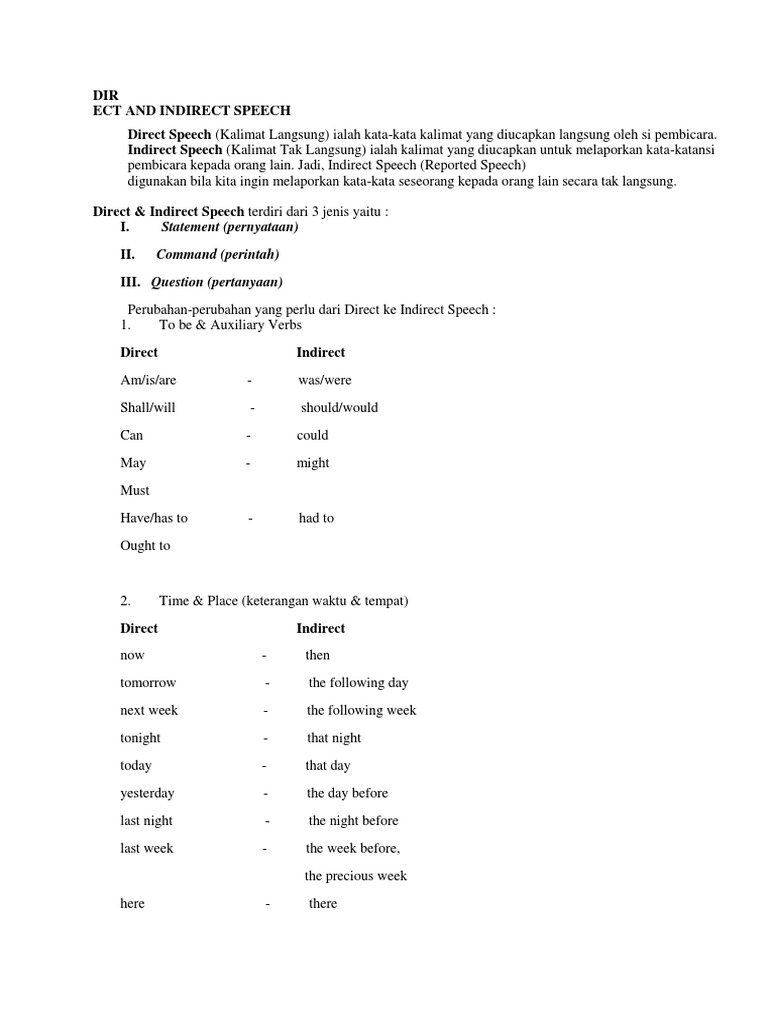 Direct and Indirect Speech | PDF | Linguistic Typology | Linguistic ...