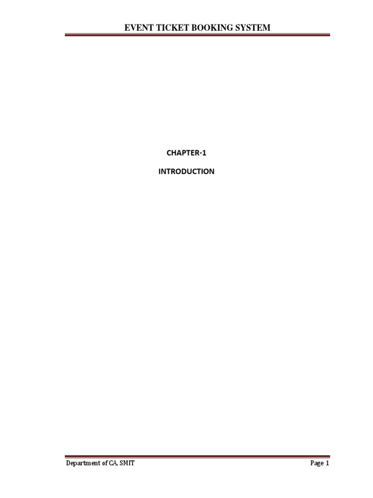 Event Ticket Booking System | PDF | Software Development | Websites