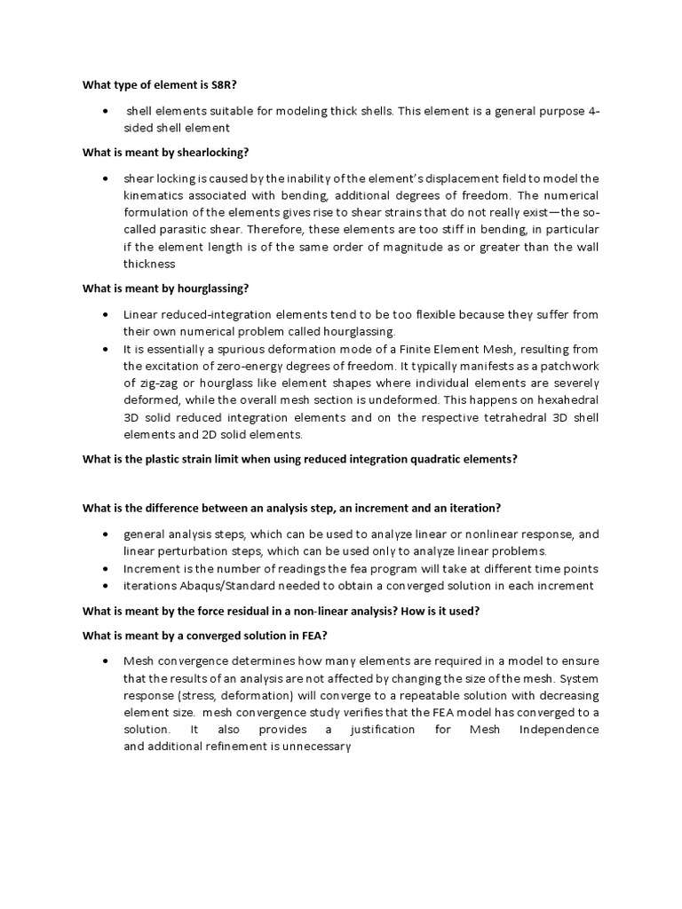 What Type of Element Is S8R | PDF | Teaching Methods & Materials ...