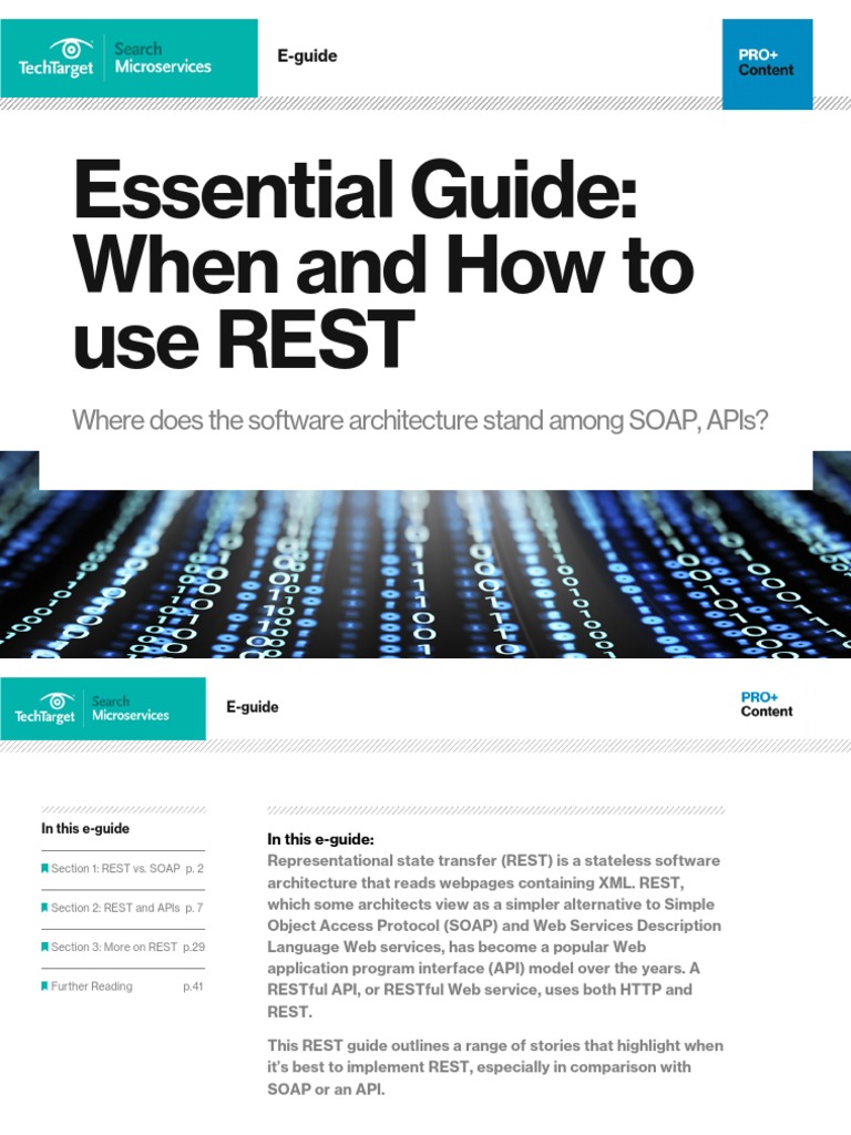 When and How To Use REST | PDF | Representational State Transfer | Web ...