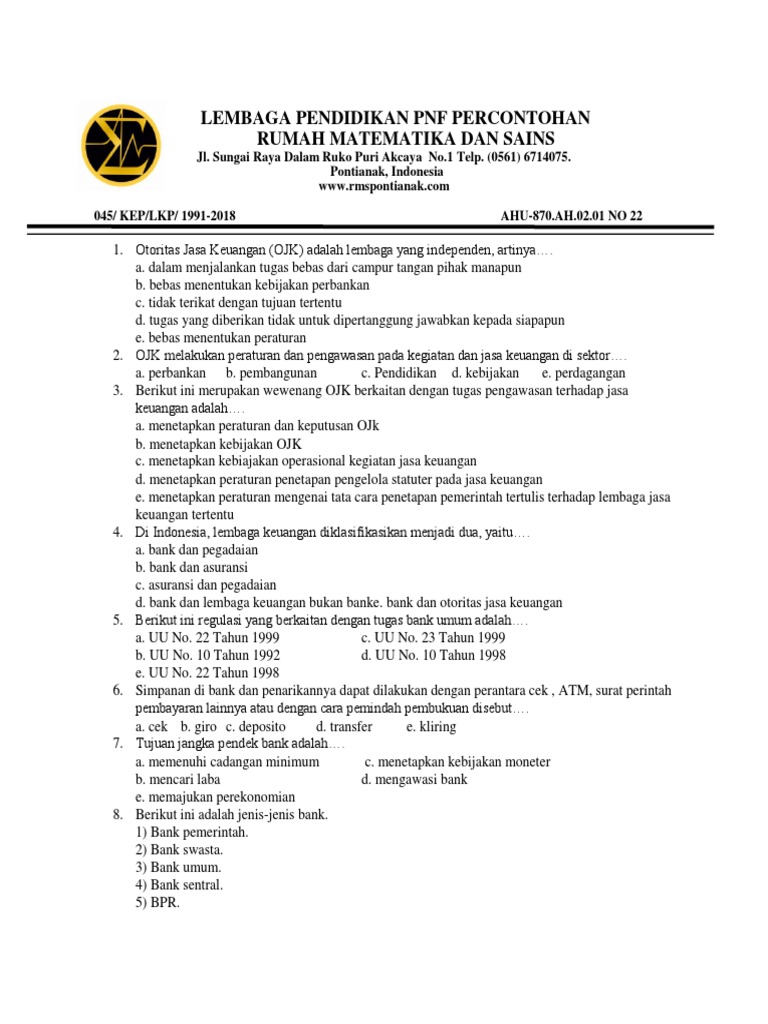 Latihan Soal Mid Ekonomi Genap | PDF | Pengelolaan Keuangan & Uang