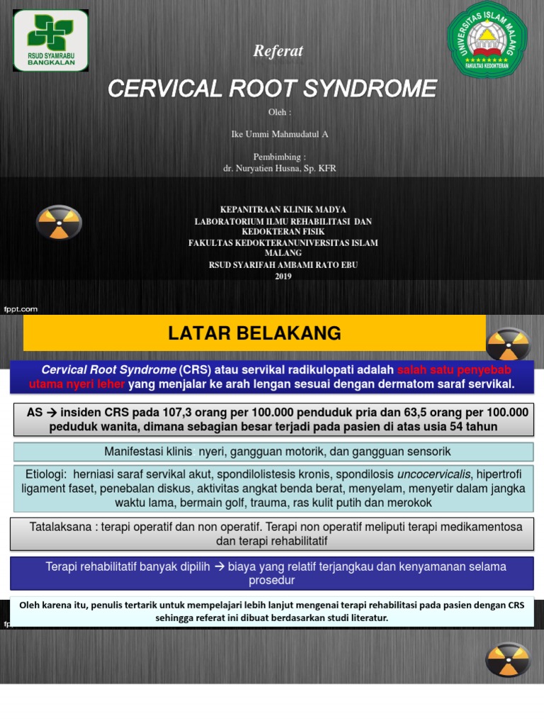 Laporan Kasus Cervical Root Syndrome (CRS) | PDF