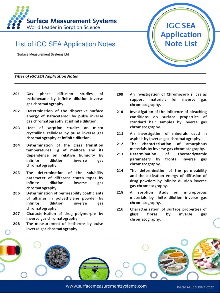 IGC SEA Application List | PDF | Materials Science | Phases Of Matter