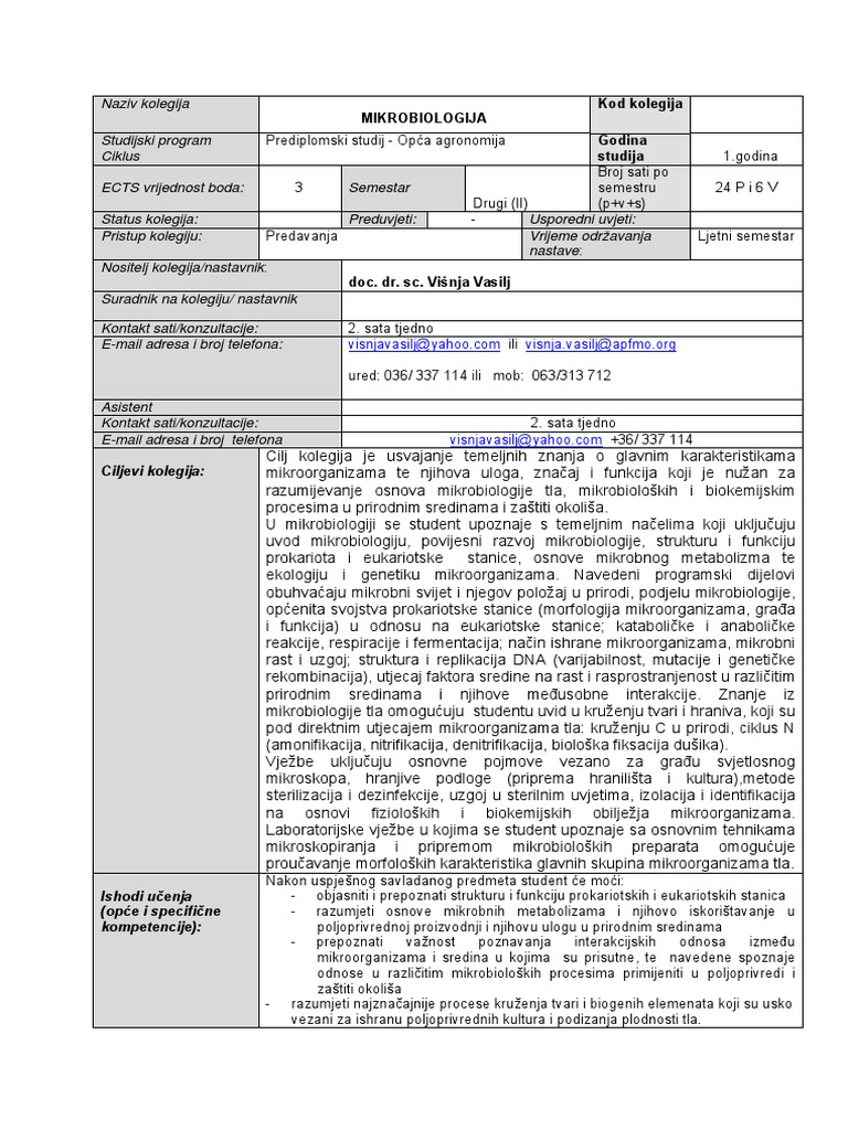 Mikrobiologija | PDF