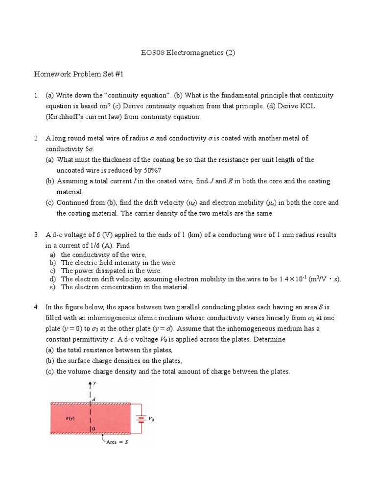 HW ch5 - 2019 | PDF | Permittivity | Electrical Resistivity And Conductivity
