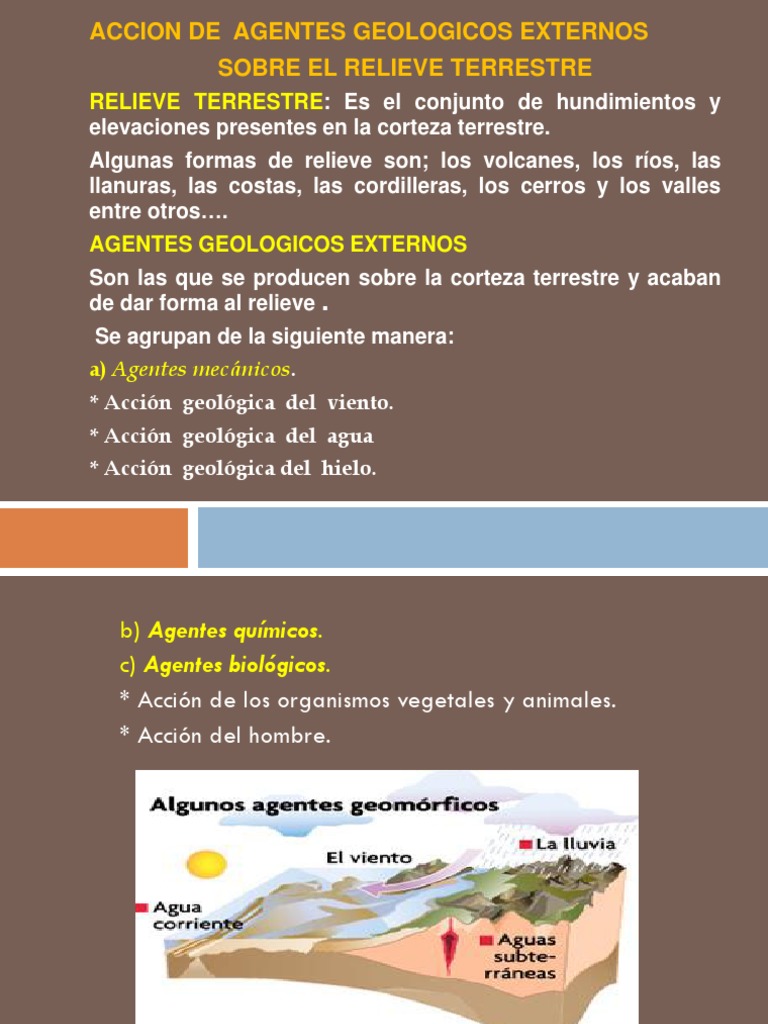 Accion de Agentes Geologicos Externos | PDF | Río | Roca (geología)