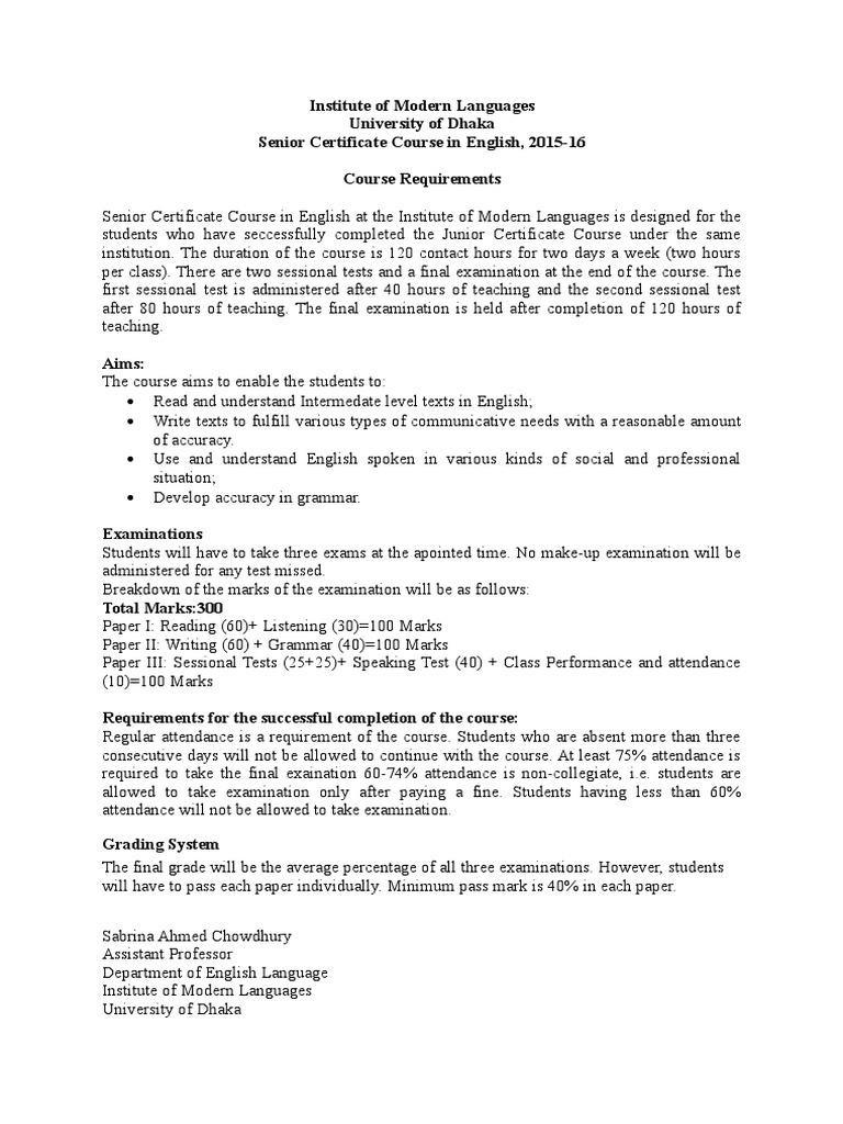 Course Outline-2016 Original SAC | PDF