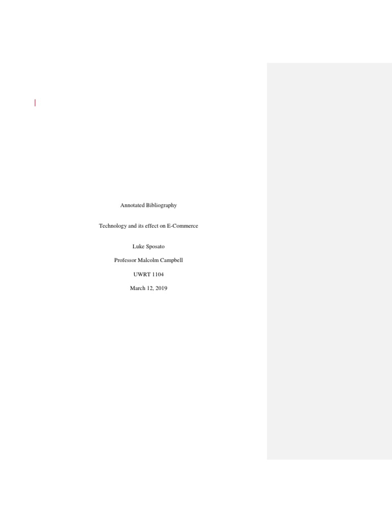 Luke Sposato - Annotated Bibliography - James Barnes Revised | PDF | E ...