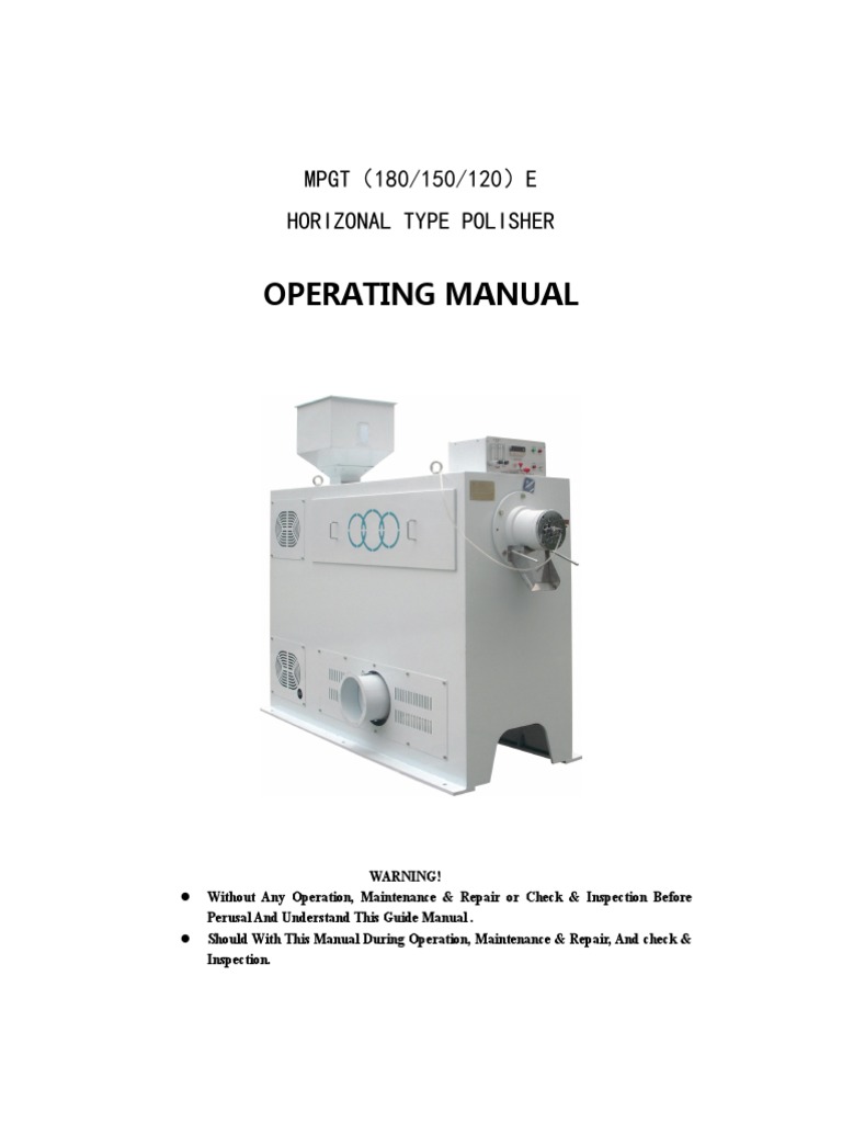 Auto Stop Features in MPGT Polisher Manual | PDF | Switch | Bearing ...