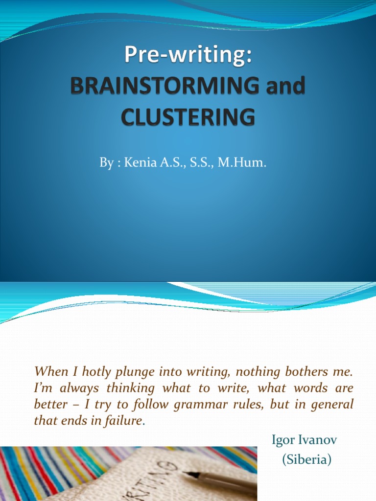Brainstorming and Clustering | PDF | Nature