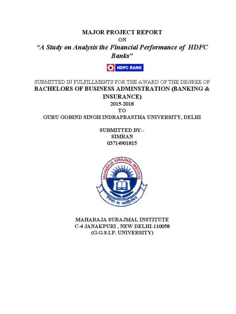 HDFC Bank Financial Performance Analysis | PDF | Banks | Data Analysis