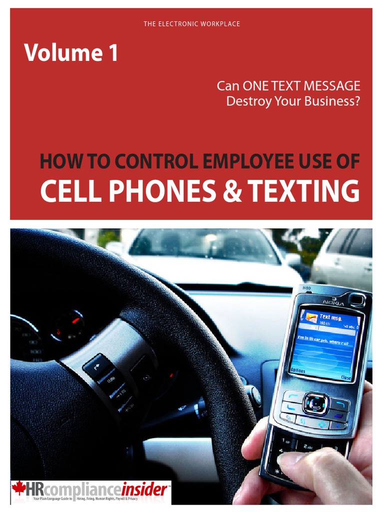 How To Control Employee Use Of: Cell Phones & Texting | PDF | Traffic ...