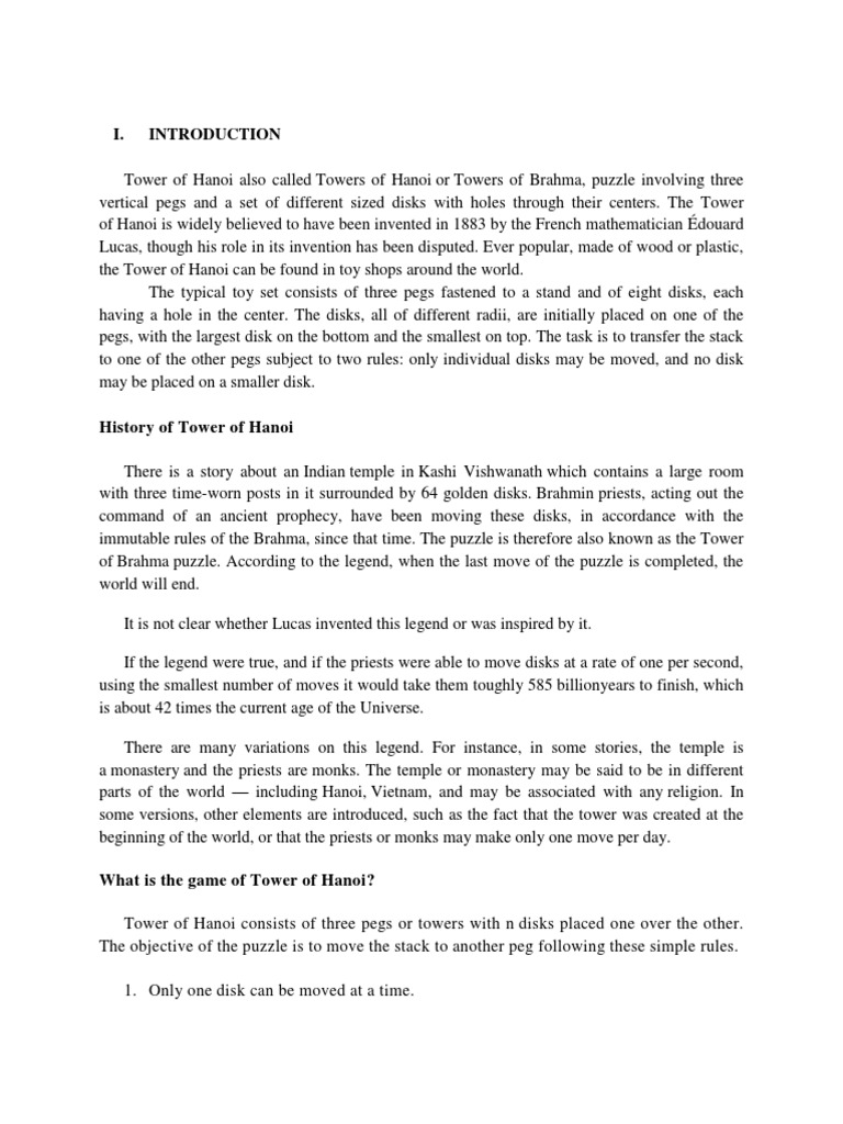 Tower of Hanoi | Download Free PDF | Teaching Mathematics