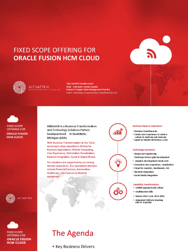 Altimetrik Oracle Fusion HCM Cloud Services Fixed Scope Offering | PDF ...