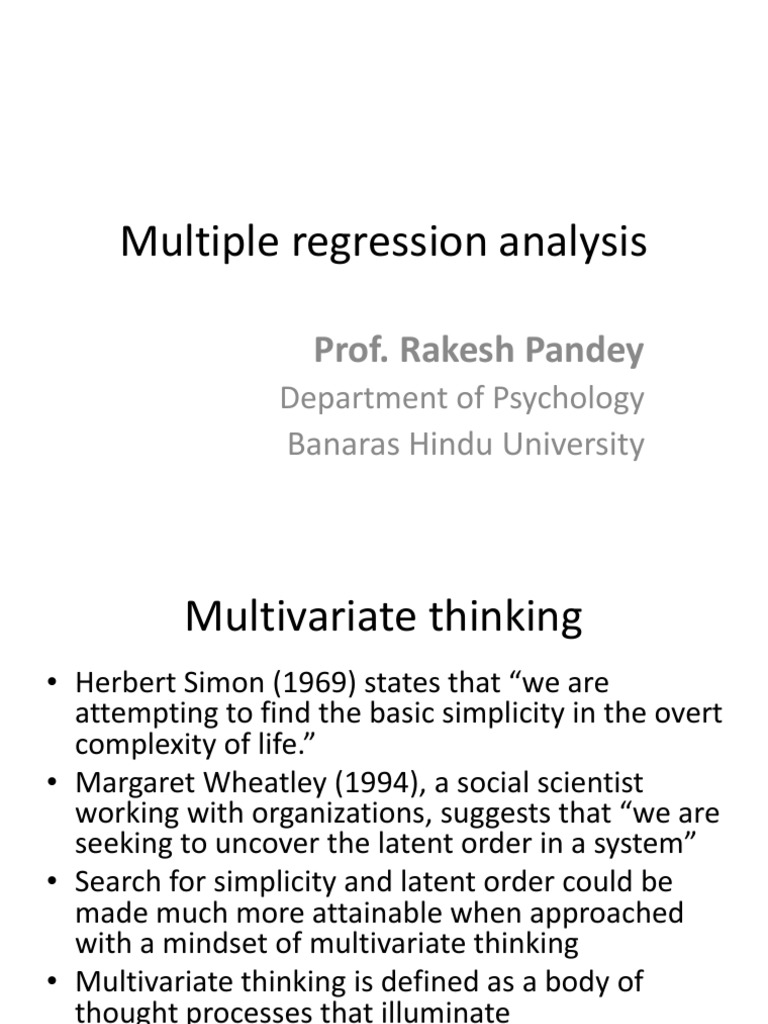 Multiple Regression Analysis | PDF | Dependent And Independent Variables | Regression Analysis