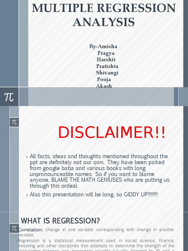 Regression PPT Final | PDF | Dependent And Independent Variables ...