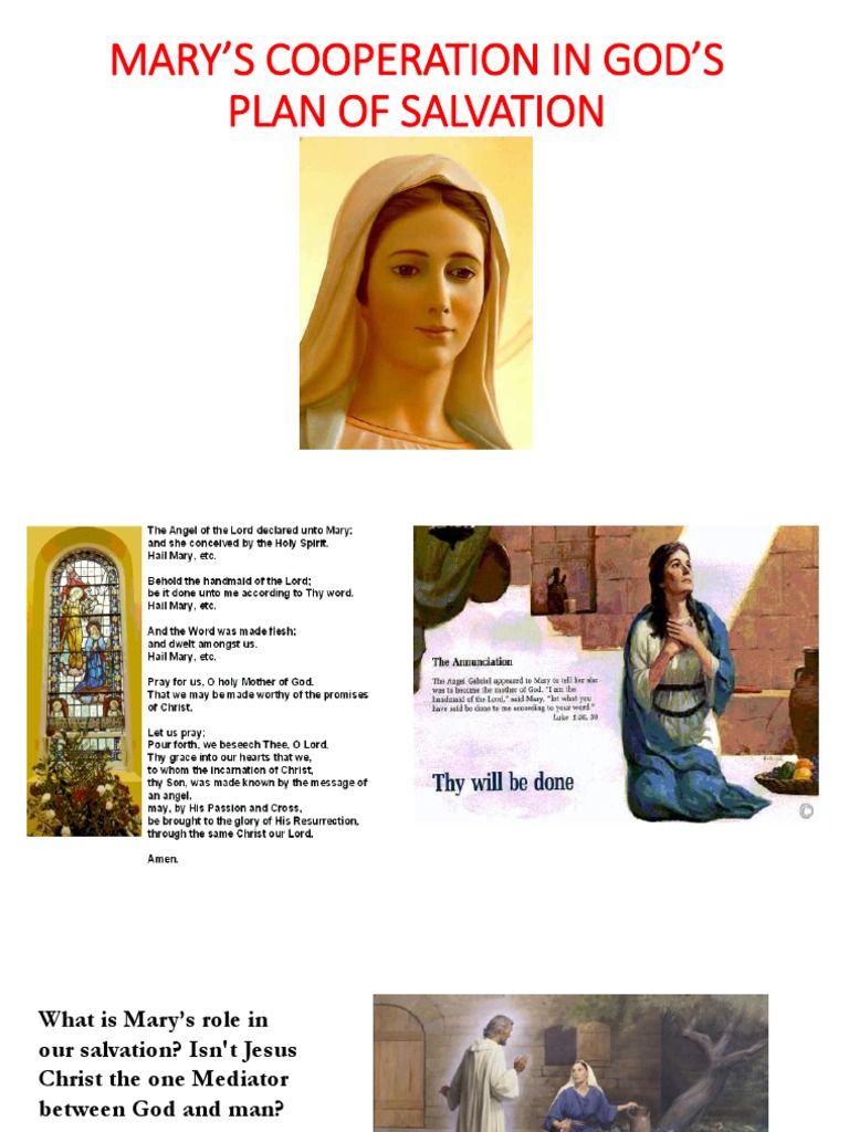 Marys Cooperation in Gods Plan of Salvation | PDF | Mary, Mother Of ...
