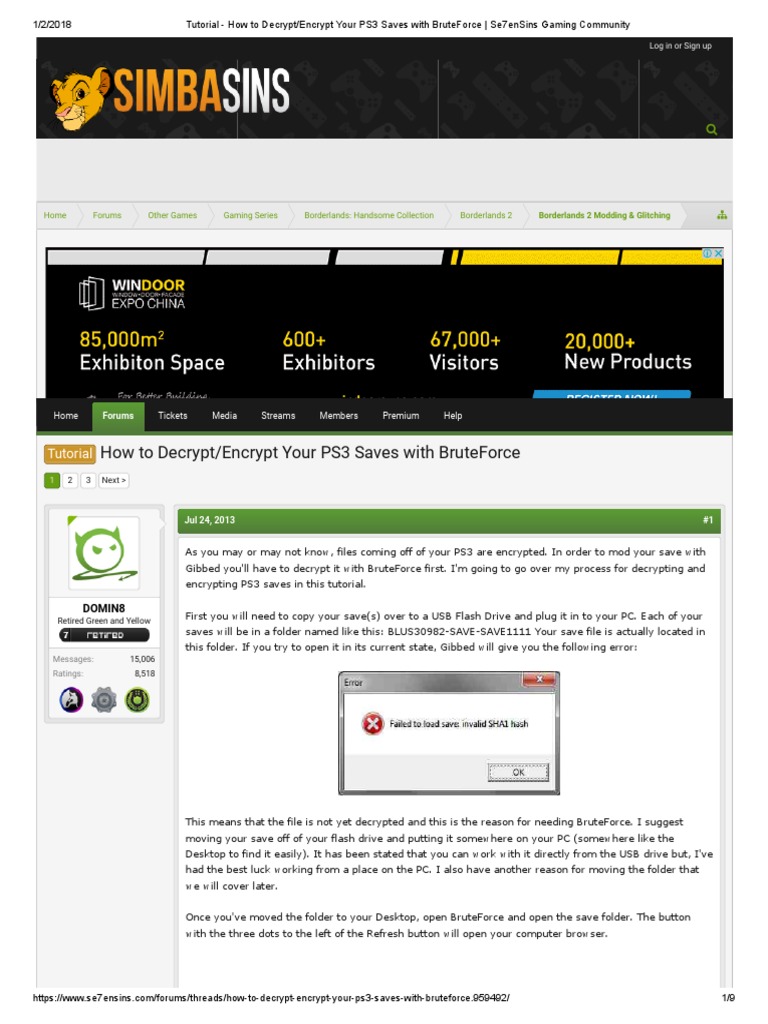 Tutorial - How To Decrypt - Encrypt Your PS3 Saves With BruteForce ...