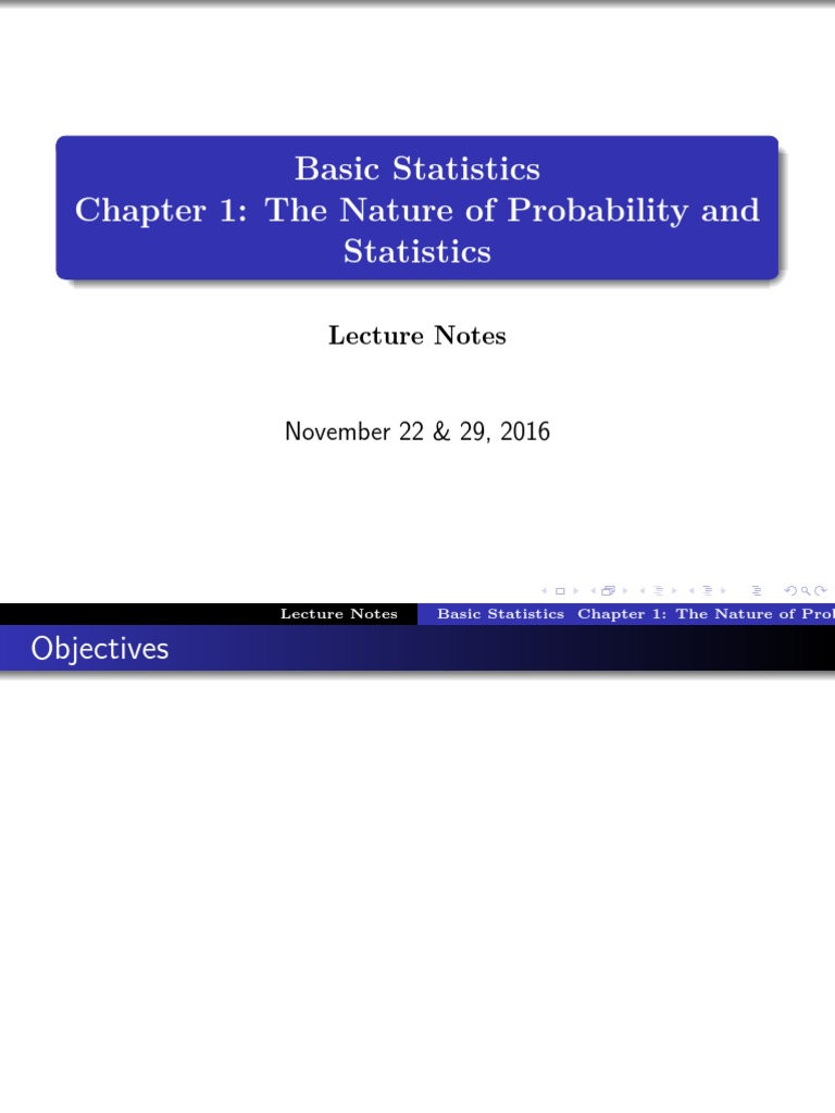 Session 1 (The Nature of Probability and Statistics) PDF | PDF | Level ...