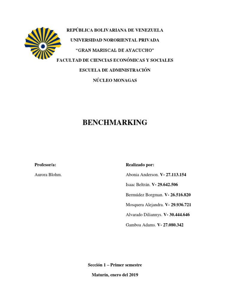 Bench Marking | PDF | Benchmarking | Business