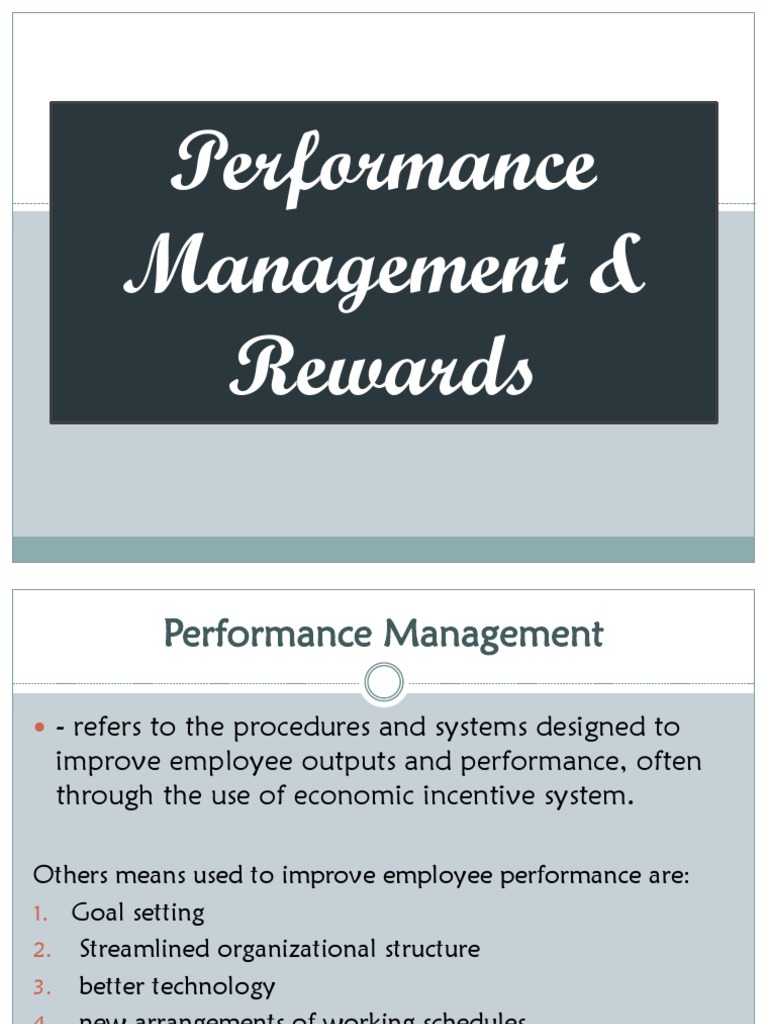 Performance Management Presentation | PDF | Recruitment | Performance ...
