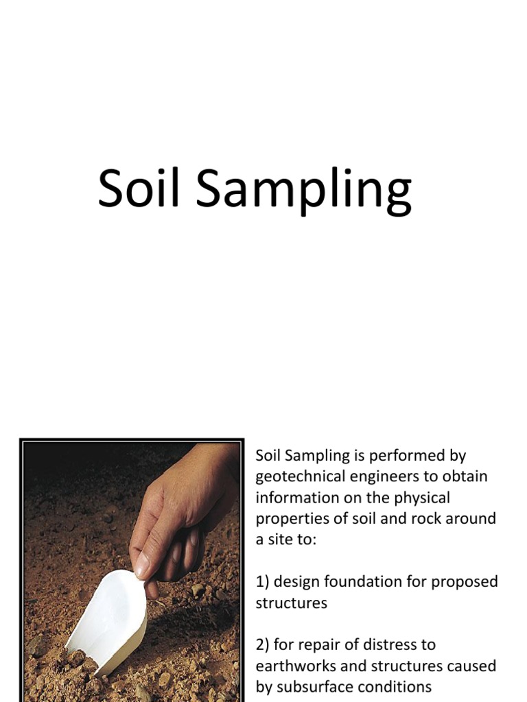 Soil Sampling | PDF | Geotechnical Engineering | Horticulture And Gardening